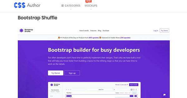 Bootstrap Shuffle | Bootstrap builder for busy developers